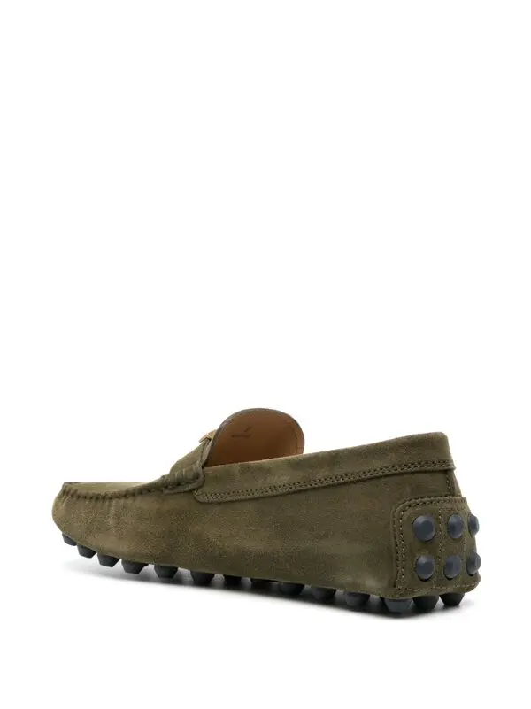 TOD'S Gommino Suede Loafers - Green
