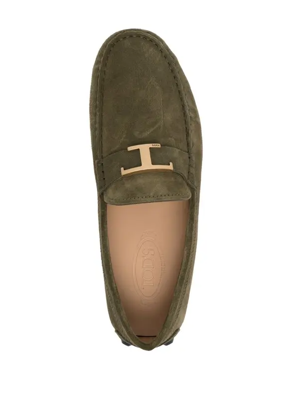 TOD'S Gommino Suede Loafers - Green