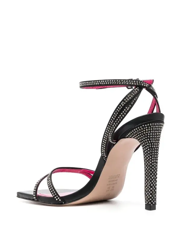 Schutz 105mm Leather Crystal-embellished Sandals