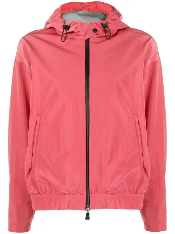 Herno Hooded Layered Shell Jacket - Pink