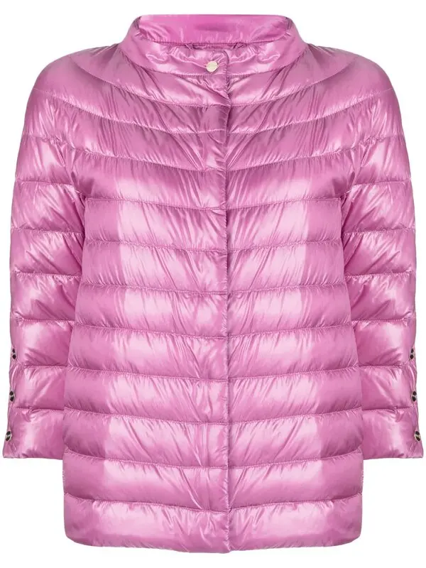 Herno Three Quarter-sleeve Quilted Jacket