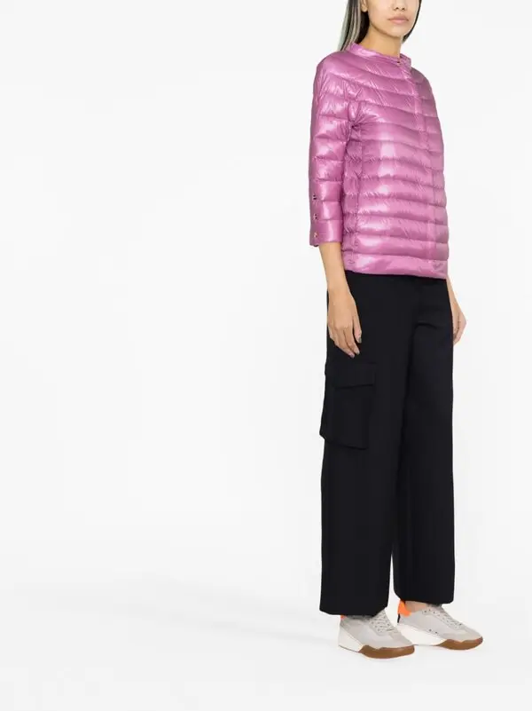 Herno Three Quarter-sleeve Quilted Jacket