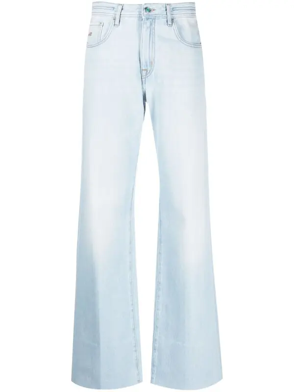 Jacob Cohen Light-wash Wide-leg Jeans