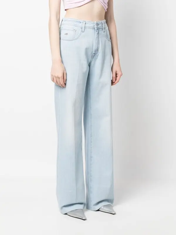 Jacob Cohen Light-wash Wide-leg Jeans