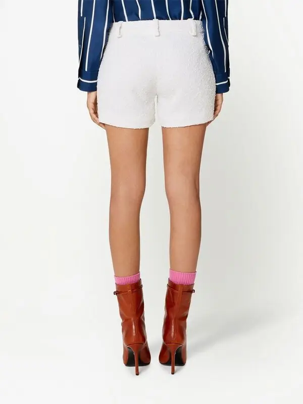 AMI Paris Tweed Tailored Shorts - White