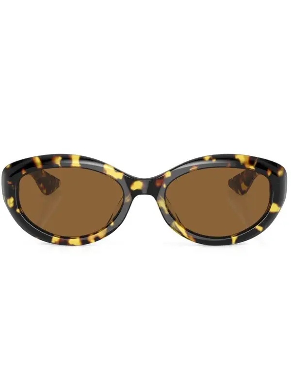Oliver Spencer Tortoiseshell-effect Oval Sunglasses - Green