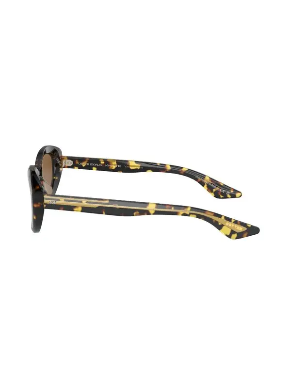 Oliver Spencer Tortoiseshell-effect Oval Sunglasses - Green
