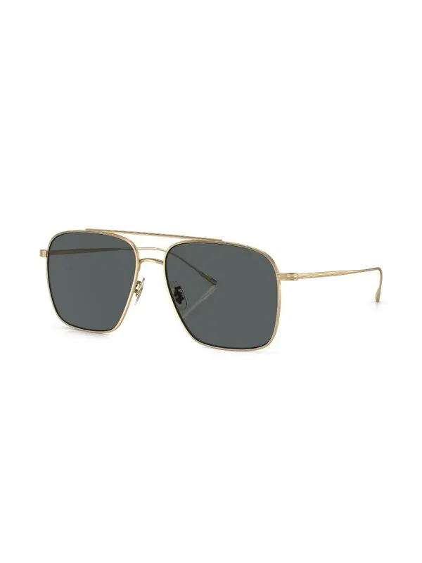 Oliver Spencer Dresner Aviator-frame Sunglasses - Gold