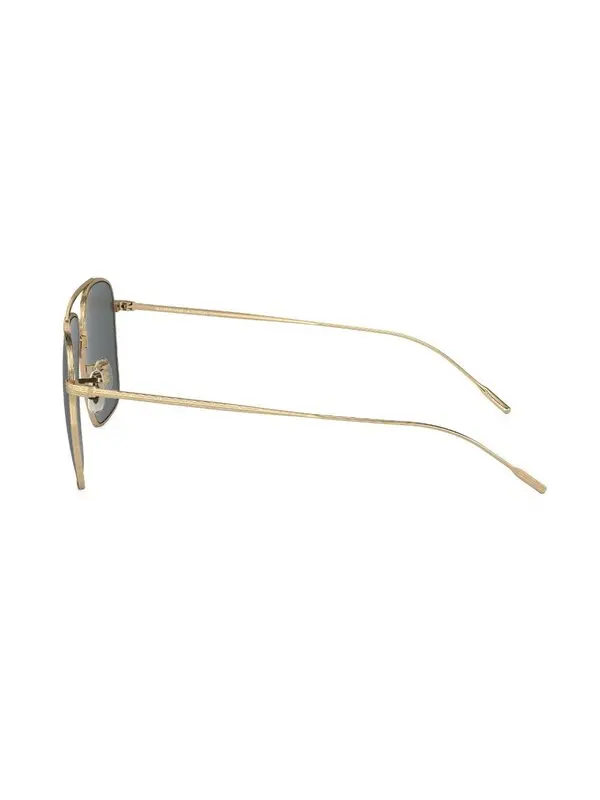 Oliver Spencer Dresner Aviator-frame Sunglasses - Gold