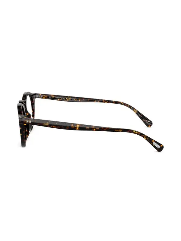 Oliver Spencer Tortoiseshell Club Round-frame Glasses - Green