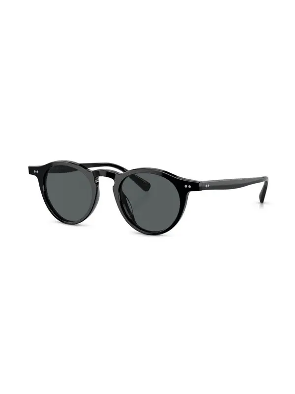 Oliver Spencer Square Round Sunglasses - Black