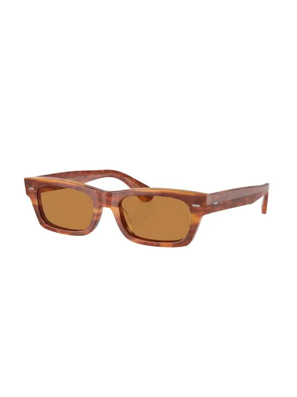 Oliver Spencer Davri Rectangle-frame Sunglasses - Green
