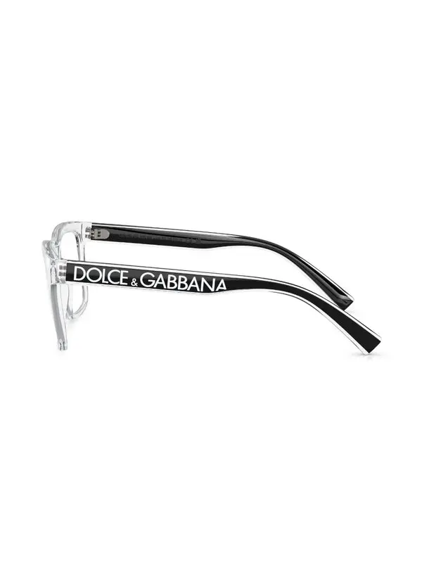 Dolce & Gabbana Logo-print Square-frame Glasses