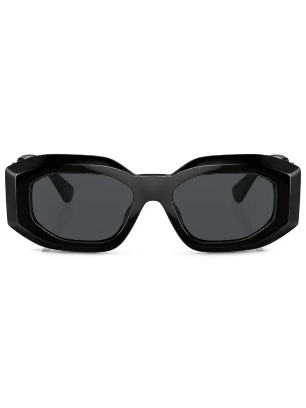 Versace Geometric-frame Tinted Sunglasses - Black