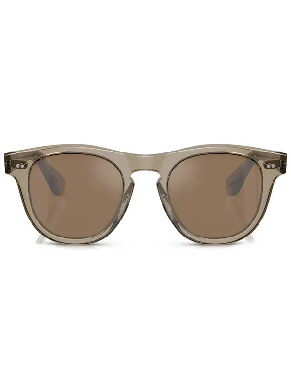 Oliver Spencer Rorke Round-frame Sunglasses - Green