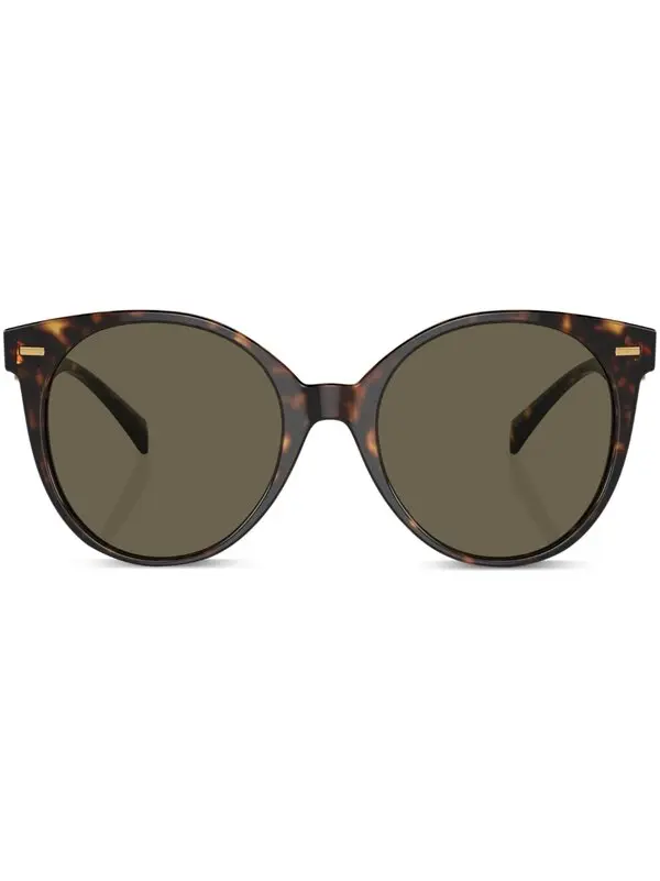 Versace Tortoiseshell Round Frame Sunglasses - Brown