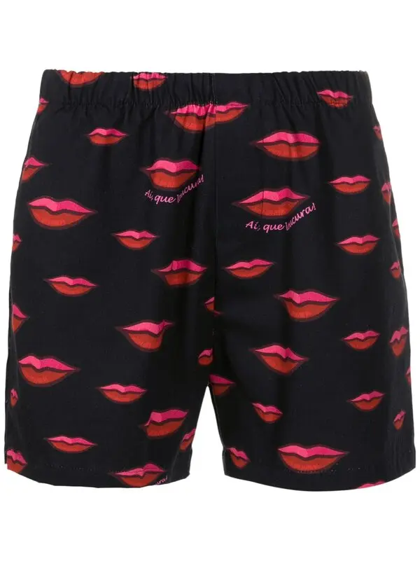 AMIR SLAMA Lips Pattern Shorts