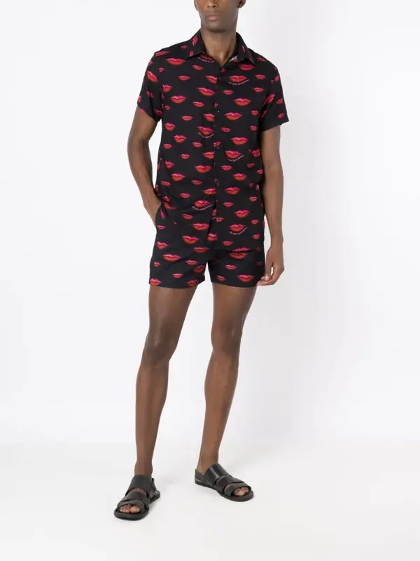AMIR SLAMA Lips Pattern Shorts