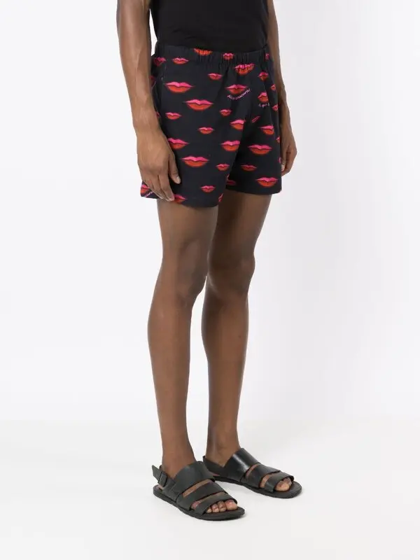 AMIR SLAMA Lips Pattern Shorts