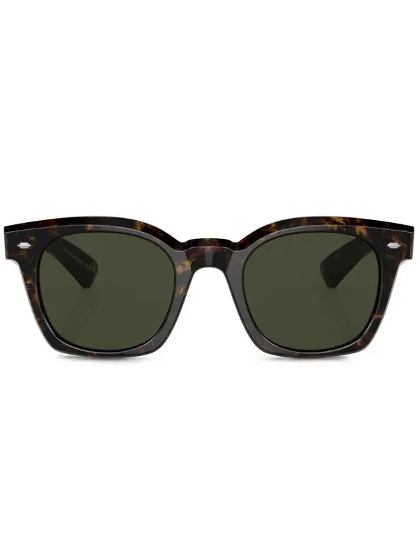 Oliver Spencer Merceaux Square Sunglasses - Green