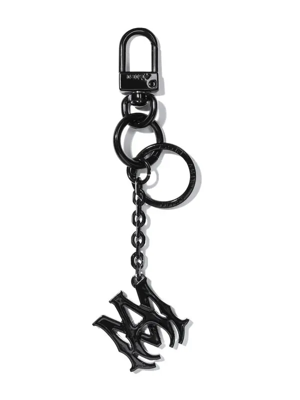 Amiri Logo Plaque Keychain