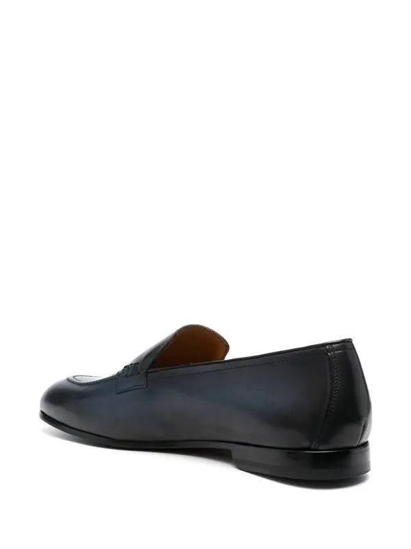 DOUCAL'S Flat Leather Loafers - Blue