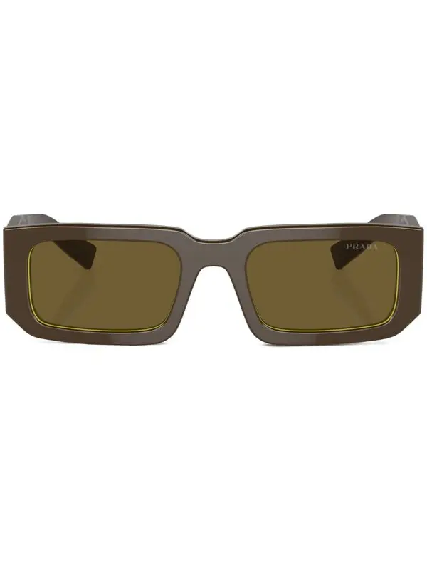 Prada Rectangle-frame Sunglasses - Brown