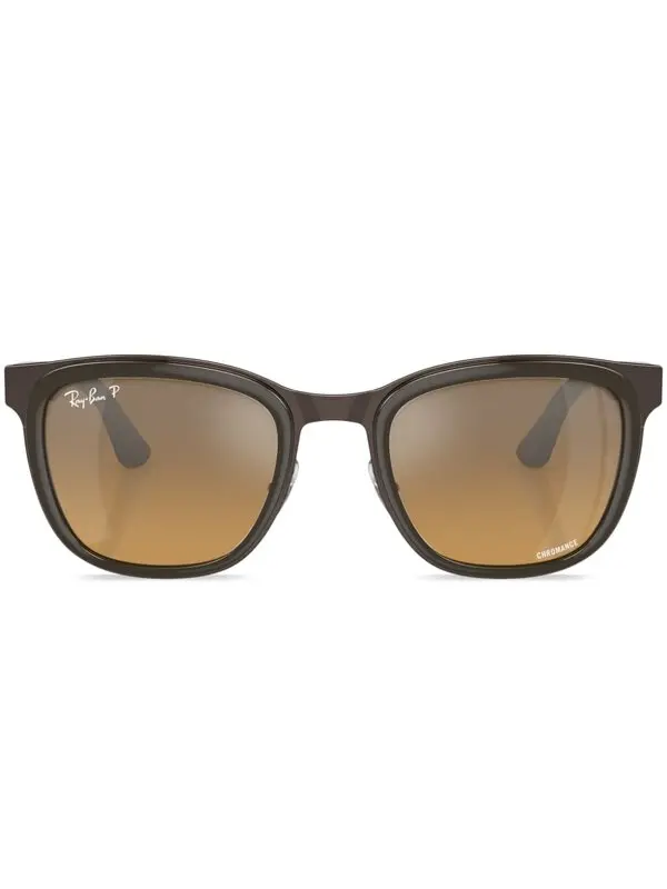 Ray-ban Clyde Round-frame Sunglasses - Brown
