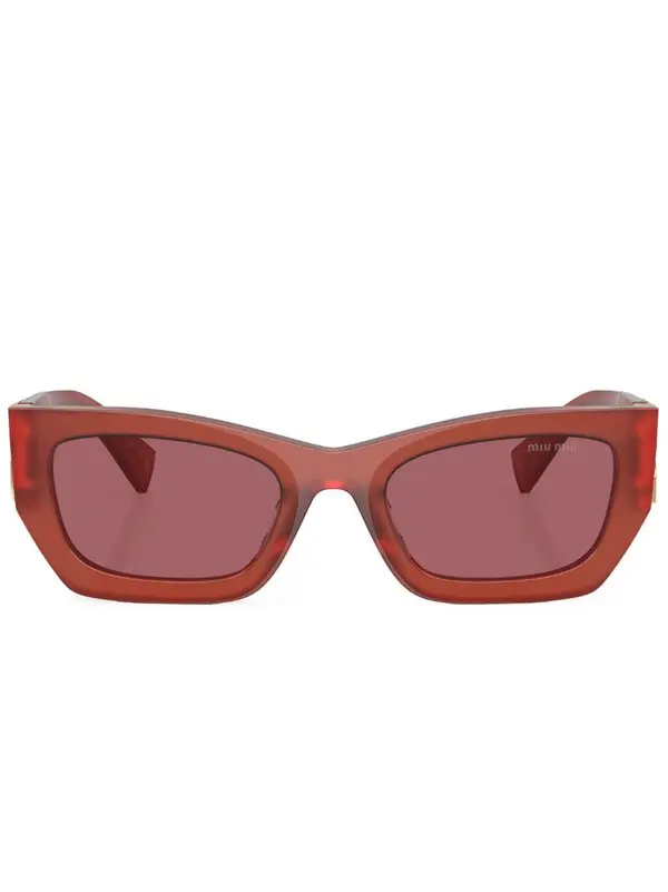 Miu Miu Rectangle-frame Sunglasses - Red