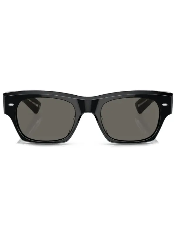Oliver Spencer Kasdan Rectangle Sunglasses - Black
