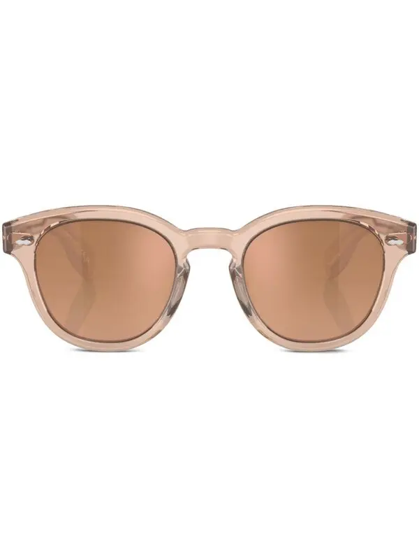 Oliver Spencer Cary Grant Round-frame Sunglasses - Pink