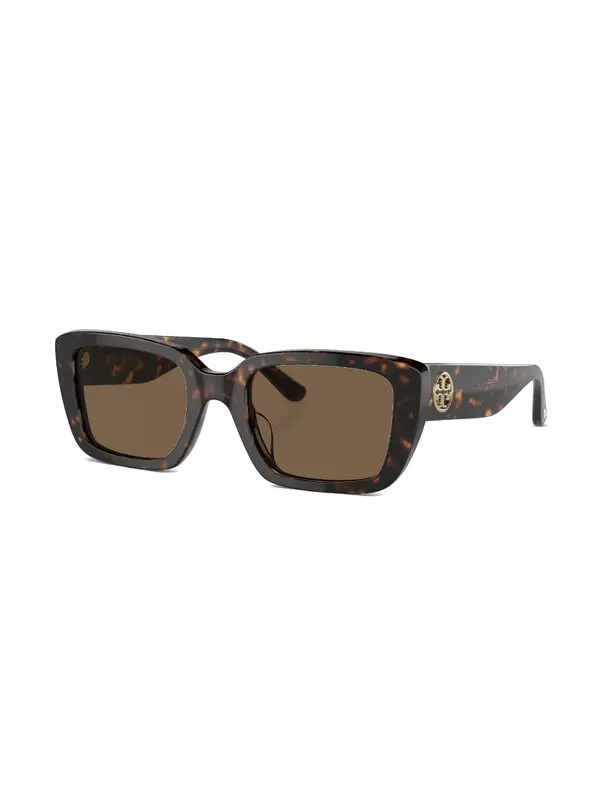 Tory Burch Rectangle Sunglasses - 172873 Dark Tortoise