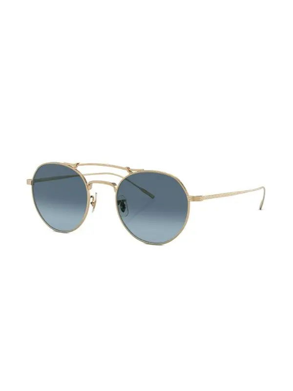 Oliver Spencer Reymont Round-frame Sunglasses - Gold