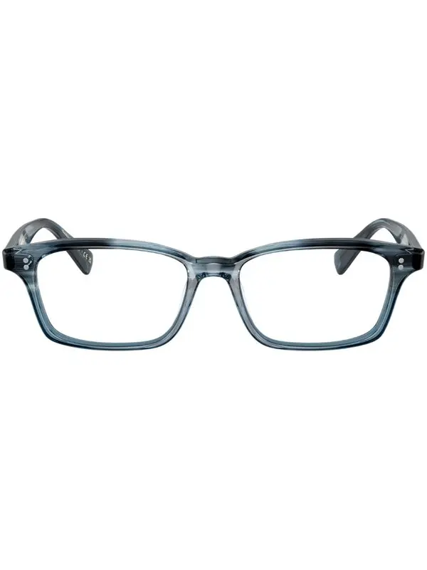 Oliver Spencer Rectangle-frame Eyeglasses - Blue