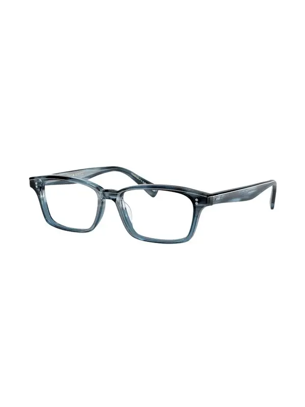 Oliver Spencer Rectangle-frame Eyeglasses - Blue