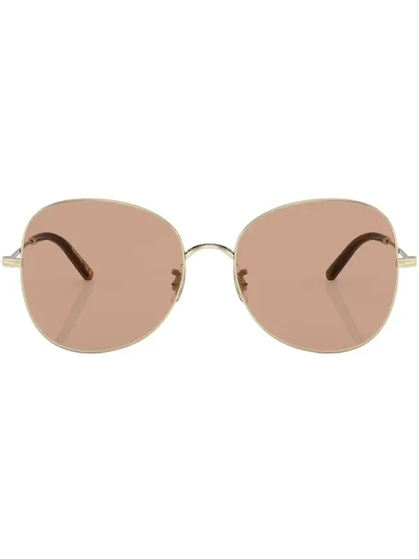 Oliver Spencer Round-frame Sunglasses - Gold
