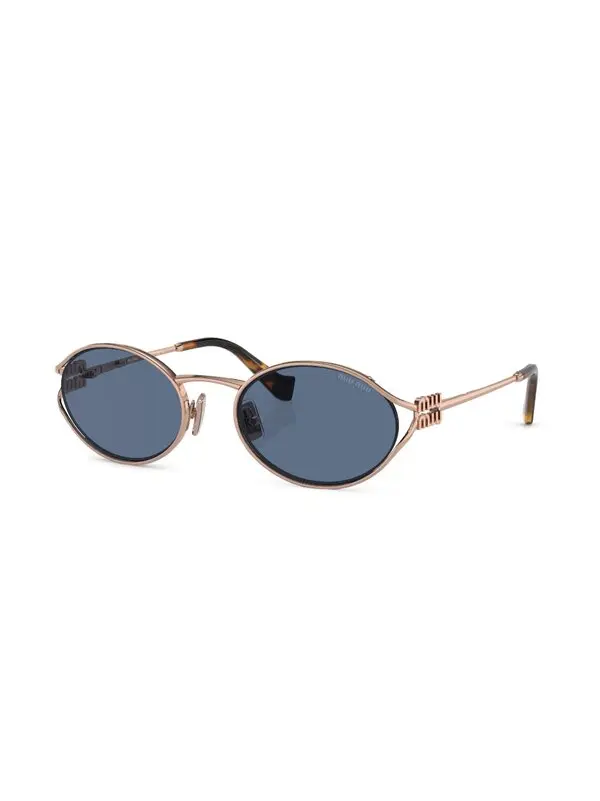 Miu Miu Logo-plaque Sunglasses - Pink