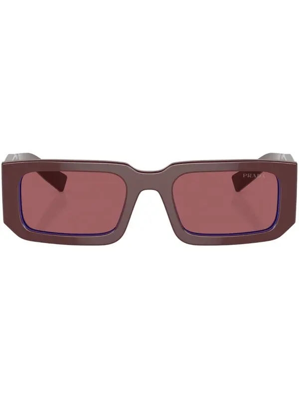 Prada Rectangle-frame Sunglasses - Red
