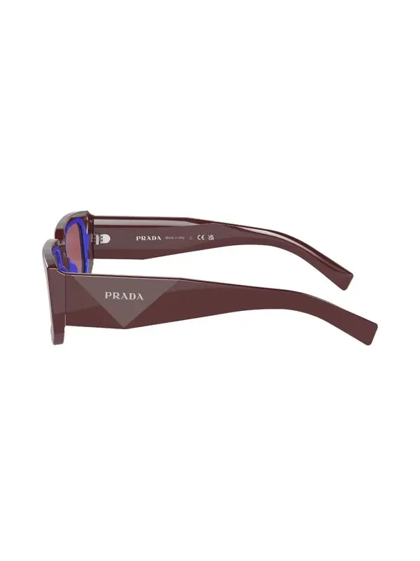 Prada Rectangle-frame Sunglasses - Red
