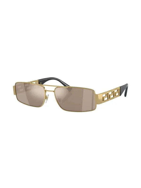 Versace Logo Plaque Rectangle Sunglasses