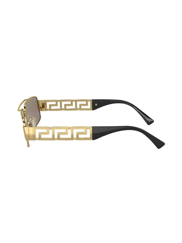 Versace Logo Plaque Rectangle Sunglasses
