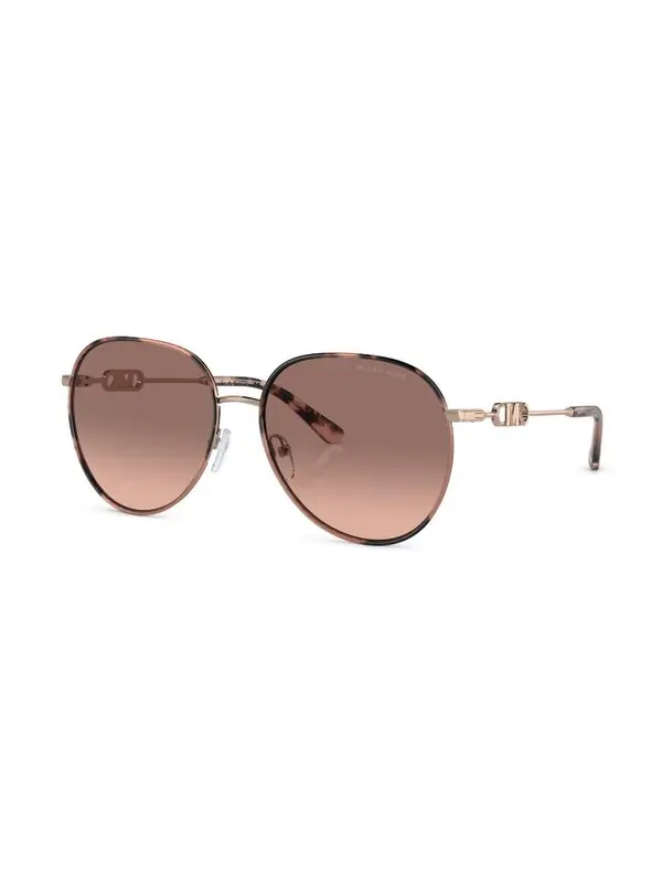 Michael Kors Empire Round-frame Sunglasses - Metallic