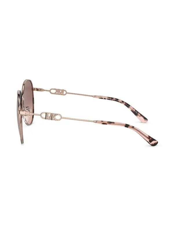 Michael Kors Empire Round-frame Sunglasses - Metallic