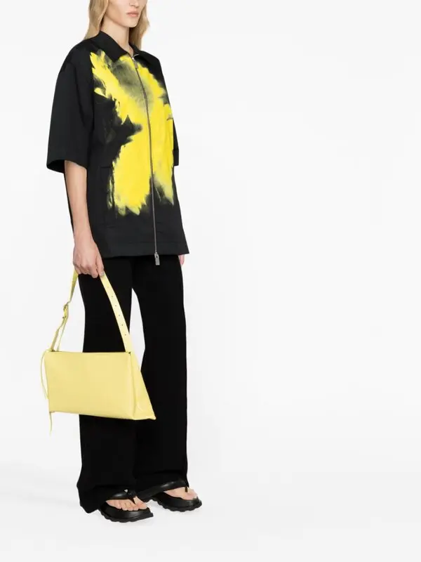 JIL SANDER Medium Folded Leather Shoulder Bag