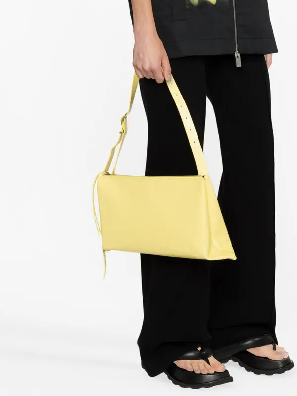 JIL SANDER Medium Folded Leather Shoulder Bag