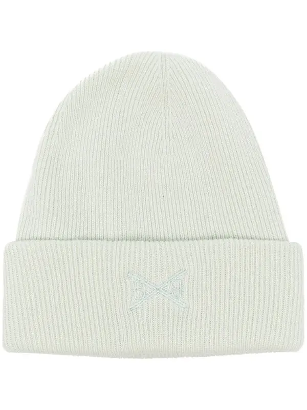 BARRIE Embroidered-logo Knit Beanie - Green