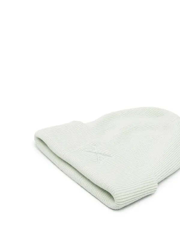 BARRIE Embroidered-logo Knit Beanie - Green