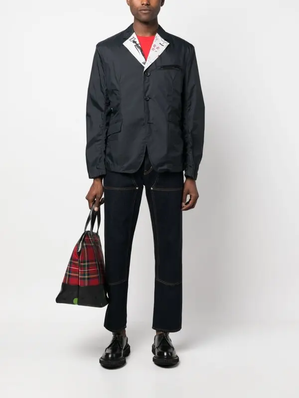 Junya Watanabe Single-breasted Sketch-print Blazer