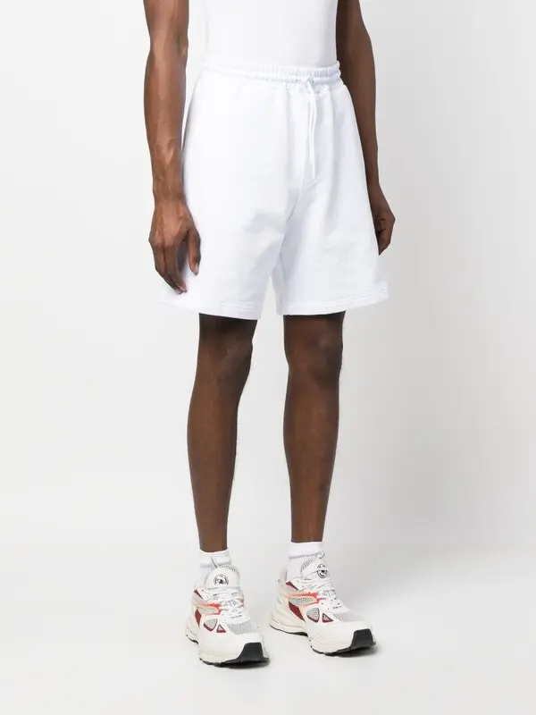 MSGM Logo-print Cotton Shorts - White