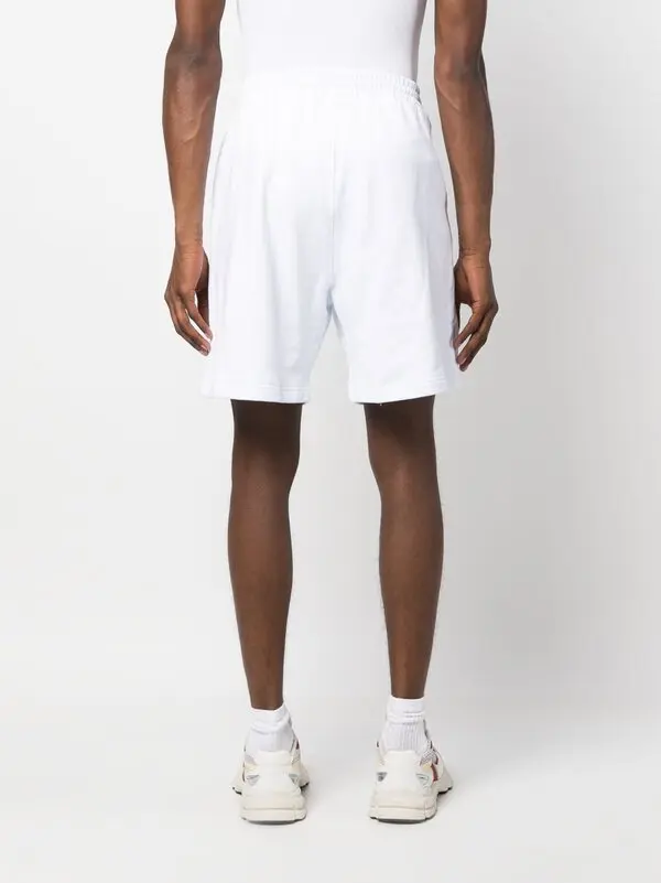 MSGM Logo-print Cotton Shorts - White